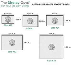 TheDisplayGuys - 100-Pack #21 Cotton Filled Cardboard Paper Jewelry Box Gift Case - Teal Green (2 5/8" x 1 5/8" x 1")