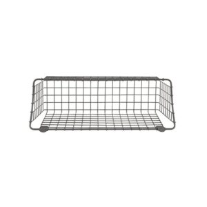 Spectrum Diversified Vintage Wall Mount Storage Basket, X-Large (Pack of 1), Industrial Gray