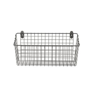 Spectrum Diversified Vintage Wall Mount Storage Basket, X-Large (Pack of 1), Industrial Gray