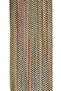 Super Area Rugs Roxbury American Made Braided Rug for Indoor Outdoor Spaces, Spruce Green/Natural Multi, 2' X 4' Oval Runner