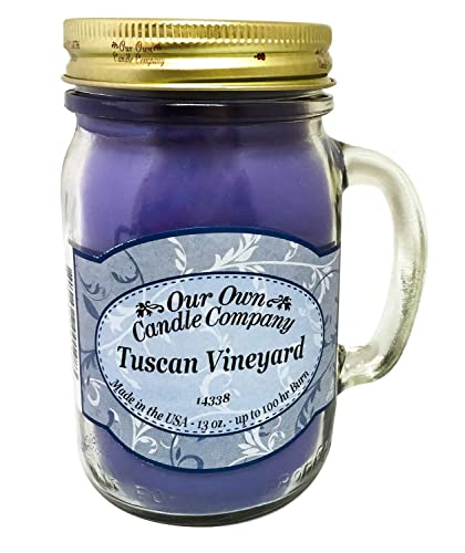 Our Own Candle Company Tuscan Vineyard Scented 13 Ounce Mason Jar Candle