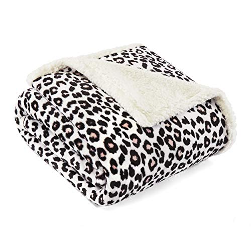 Betsey Johnson Home | Plush Collection | Throw - Ultra-Soft & Cozy Fleece, Lightweight & Luxuriously Warm, Perfect for Bed or Couch, Black/White 50 x 70