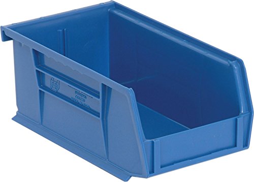 Quantum Storage K-QUS220BL-20 20-Pack Stack and Hang Plastic Bin Storage Containers, 7" x 4" x 3", Blue