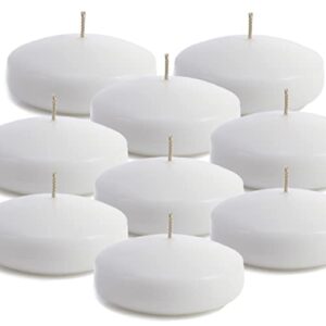 candlenscent unscented floating candles | large 3 inch – fits in 3 inch vase and above | white| floats on water | pack of 12