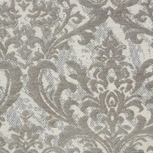 Nourison Damask Vintage Ivory/Grey 5' x 7' Area -Rug, Easy -Cleaning, Non Shedding, Bed Room, Living Room, Dining Room, Kitchen (5x7)