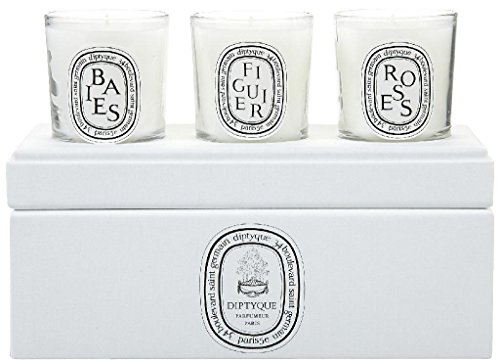 Diptyque Votive Candle Trio-Baies, Figuier, Roses-3 ct.