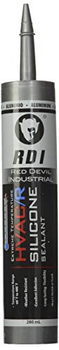 Red Devil 089650 Extreme Temperature HVAC/R Silicone Sealant, Long-Lasting Weather-Resistant Adhesive, 280 ml, Aluminum, 1-Pack