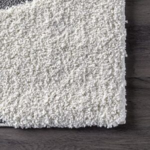 nuLOOM Carolyn Cozy Soft & Plush Shag Area Rug, 5 ft 3 in x 7 ft 6 in, Beige