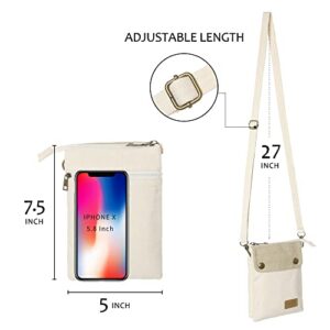 AOCINA Small Crossbody Bags for Women Cell Phone Purse Thread Wallet Crossbody Bag for Teen Girls(A-Black)