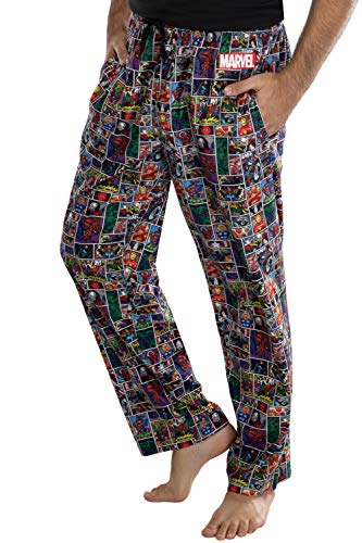 Marvel Comics Mens' Vintage Avengers Comic Book Page Pajama Pants (XX-Large) Multi