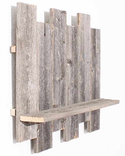 BarnwoodUSA | Farmhouse Staggered Wall Shelf - 100% Up-cycled Reclaimed Wood