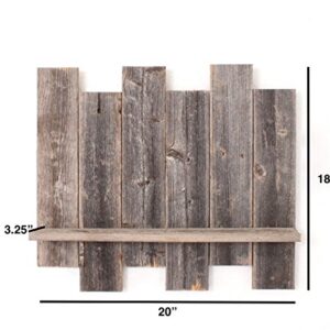 BarnwoodUSA | Farmhouse Staggered Wall Shelf - 100% Up-cycled Reclaimed Wood