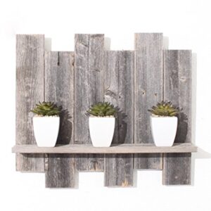 BarnwoodUSA | Farmhouse Staggered Wall Shelf - 100% Up-cycled Reclaimed Wood