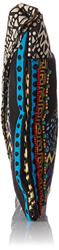 Laurel Burch LB4315 Crossbody Tote with Zipper Top, Spotted Cats Black