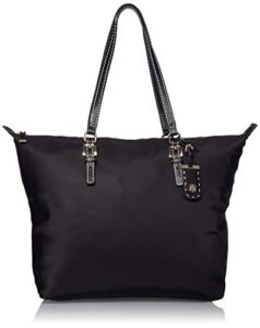 tommy hilfiger women’s julia tote bag, black nylon