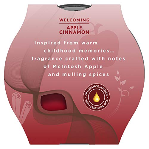 Glade Candle Apple Cinnamon, Fragrance Candle Infused With Essential Oils, Air Freshener Candle, 3-Wick Candle, 6.8 Oz