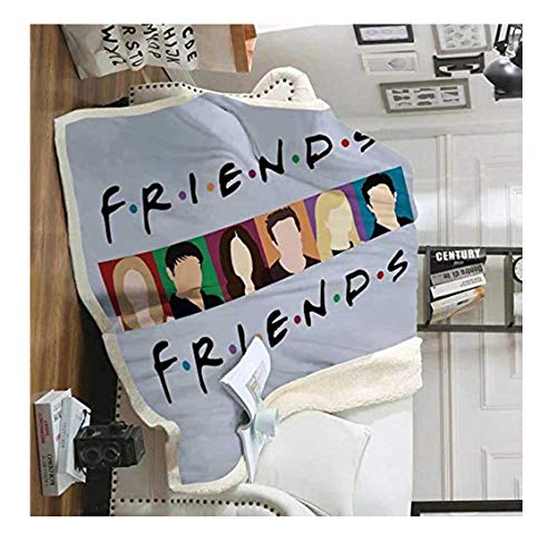 TAIUICY Friends Tv Show Blanket Flannel Holiday Fuzzy Sofa Clair Bed Office Best Friend Throw Blanket Purple 59"W x 59"L