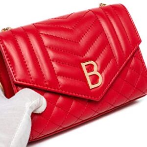 Women Clutch Bags Genuine Leather Evening Bags Wedding Purses Small Crossbody Bag -Red