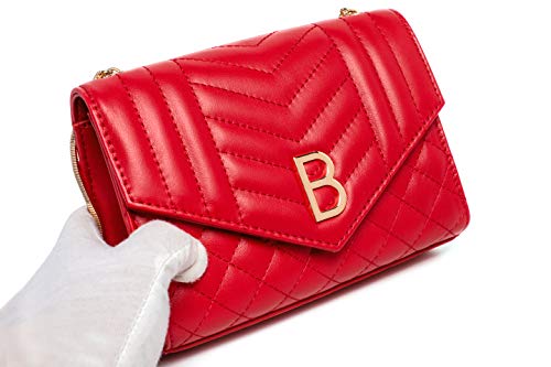 Women Clutch Bags Genuine Leather Evening Bags Wedding Purses Small Crossbody Bag -Red