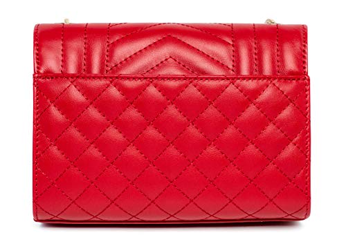 Women Clutch Bags Genuine Leather Evening Bags Wedding Purses Small Crossbody Bag -Red