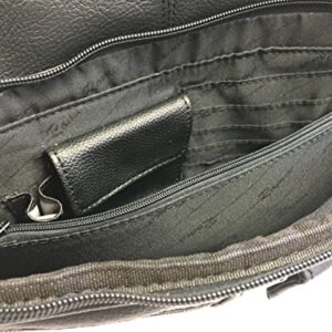 Genuine Leather Locking Concealment Purse CCW Concealed Carry Gun Bag Handbag, Ambidextrous, Black