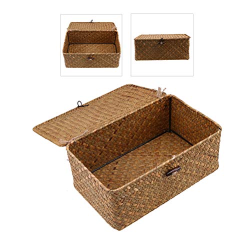 Vosarea Seagrass Basket,Willow Woven Picnic Basket Cheap Easter Candy Basket Storage Wine Basket 7.5 x 5 x 3 inches