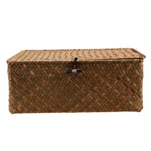 Vosarea Seagrass Basket,Willow Woven Picnic Basket Cheap Easter Candy Basket Storage Wine Basket 7.5 x 5 x 3 inches