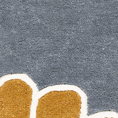 SAFAVIEH Soho Collection 3'6" x 5'6" Grey / Yellow SOH705A Handmade Premium Wool & Viscose Area Rug