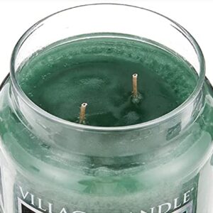 Village Candle Eucalyptus Mint Large Glass Apothecary Jar Scented Candle, 21.25 oz, Green