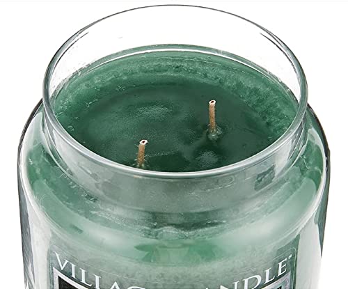 Village Candle Eucalyptus Mint Large Glass Apothecary Jar Scented Candle, 21.25 oz, Green