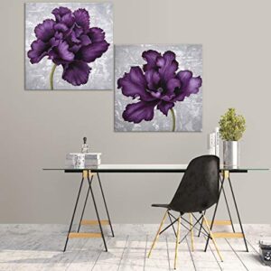 Purple Flower Wall Art Decor Canvas Painting Kitchen Prints Pictures for Home Living Dining Room