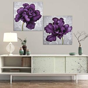 Purple Flower Wall Art Decor Canvas Painting Kitchen Prints Pictures for Home Living Dining Room