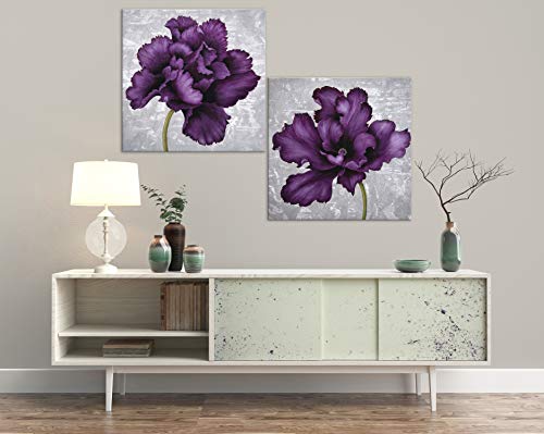 Purple Flower Wall Art Decor Canvas Painting Kitchen Prints Pictures for Home Living Dining Room