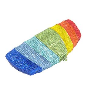 Hand Made Women Rainbow Crystal Evening Bags Party Cocktail DIamond Clutch Purses Wedding Handbags