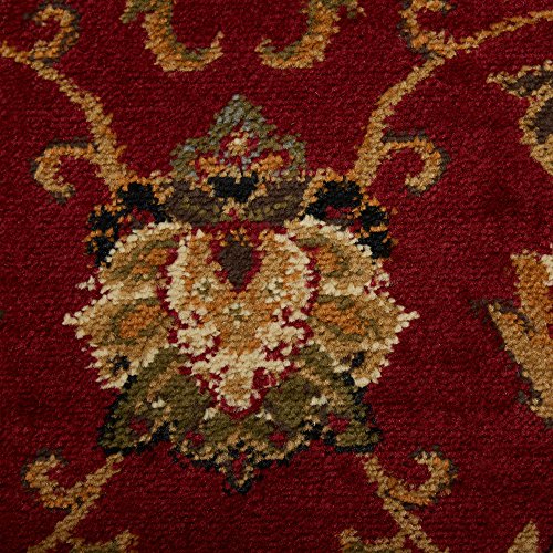 Home Dynamix Royalty Elati Traditional Ornate Damask Area Rug, 43 in x 62 in Rectangle, Red-Ivory