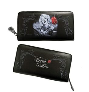 dga marilyn monroe day of the dead rockabilly eye candy womens clutch zippered wallet