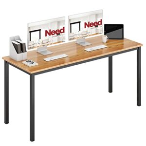 need computer desk 63 inches large size desk gaming desk writing desk with bifma certification workstation office desk,teak black ac3bb-160