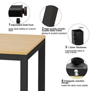 Need Computer Desk 63 inches Large Size Desk Gaming Desk Writing Desk with BIFMA Certification Workstation Office Desk,Teak Black AC3BB-160