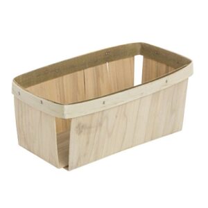 Split Basket 2 qt Rectangular Natural Wood - 5 1/2"L x 9 3/4"W x 3 1/2"H