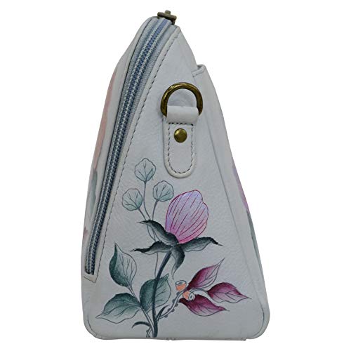 Anuschka Women’s Genuine Leather Zip Around Travel Organizer - Hand Painted Exterior - Bel Fiori