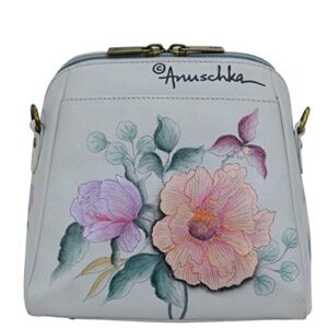 Anuschka Women’s Genuine Leather Zip Around Travel Organizer - Hand Painted Exterior - Bel Fiori