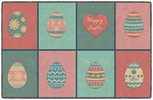 brumlow mills pastel easter print indoor or outdoor area rug for living room, dining, kitchen rug, bedroom or doorway mat, 2’6″ x 3’10”