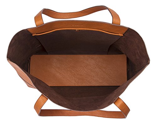 Overbrooke Reversible Tote Bag, Tan - Vegan Leather Womens Shoulder Tote with Wristlet