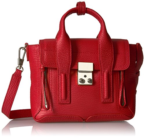 3.1 Phillip Lim Pashli Mini Satchel , red-nickel , One Size