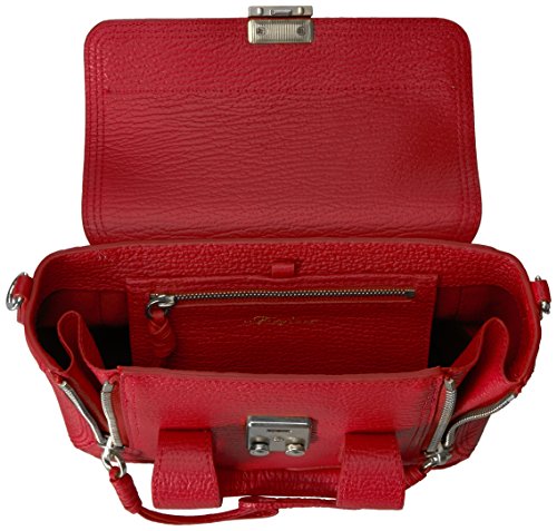 3.1 Phillip Lim Pashli Mini Satchel , red-nickel , One Size