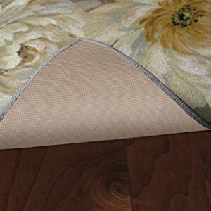 Brumlow Mills Pearl Grey Floral Study by Pamela Gladding Decorative Rug for Kitchen, Entryway Rug, Living Room or Bedroom Carpet, 2'6" x 3'10"