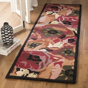 martha stewart collection by safavieh 2’3″ x 8′ red msr4872a handmade poppy wool runner rug