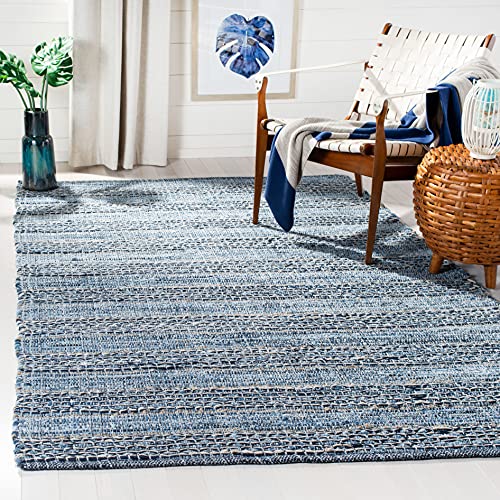 SAFAVIEH Montauk Collection 3' x 5' Blue MTK418L Handmade Area Rug