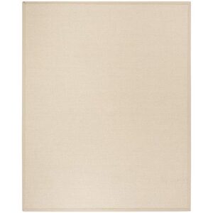 safavieh natural fiber collection 9′ x 12′ ivory / light beige nf150a border sisal area rug