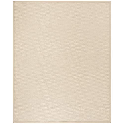 SAFAVIEH Natural Fiber Collection 9' x 12' Ivory / Light Beige NF150A Border Sisal Area Rug